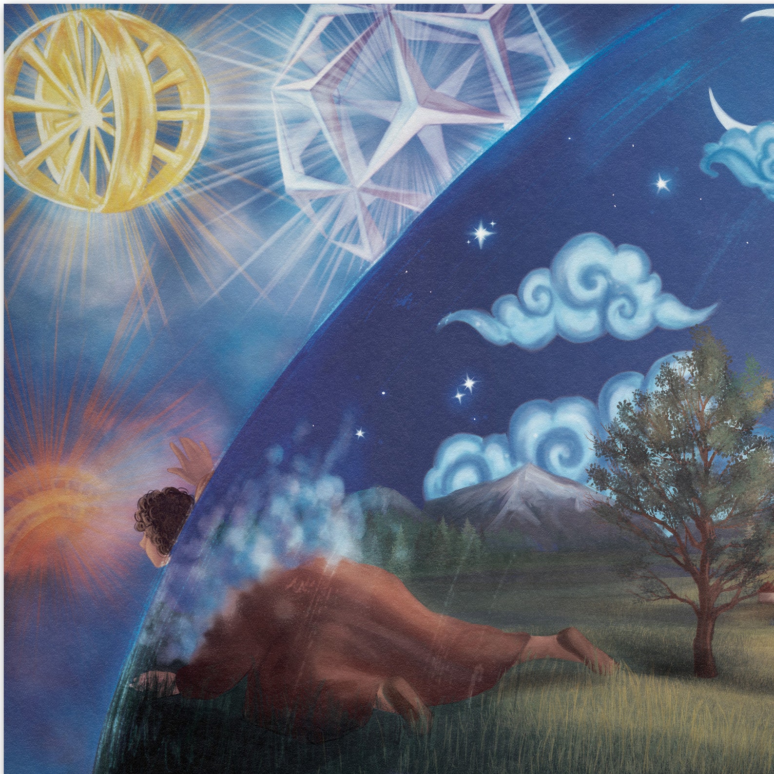 Flammarion Print - Flat Earth Art Featuring Enclosed World Cosmology ...