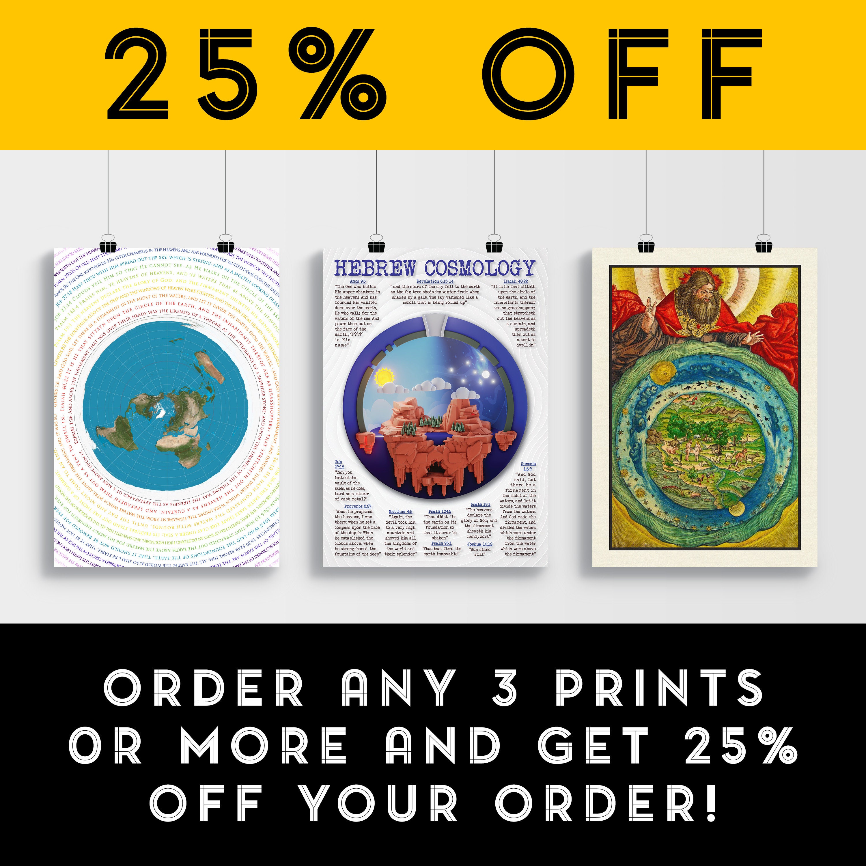Hebrew Cosmology Flat Earth Model With Biblical Scripture - Etsy UK