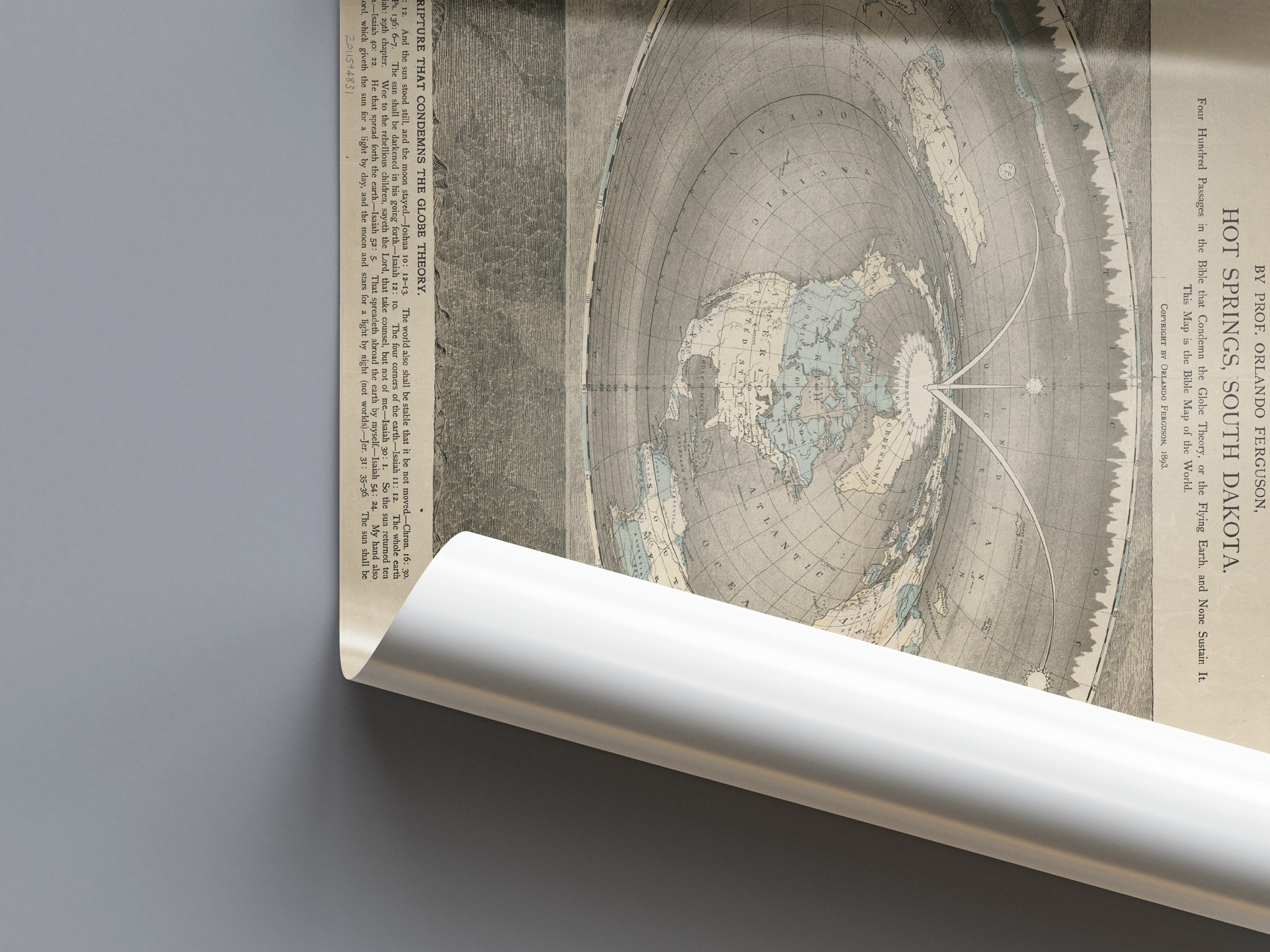 Orlando Ferguson Square and Stationary Flat Earth Map Poster - Etsy