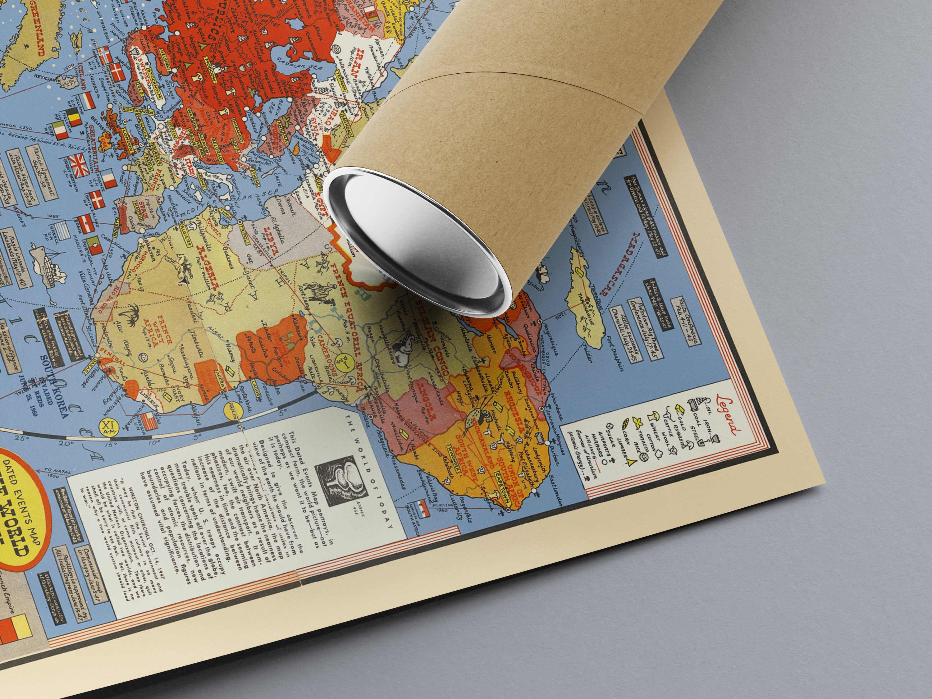 Historic World Map the World Today With Latest Boundaries | Etsy