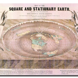 Orlando Ferguson Square and Stationary Flat Earth Map Poster - Etsy UK