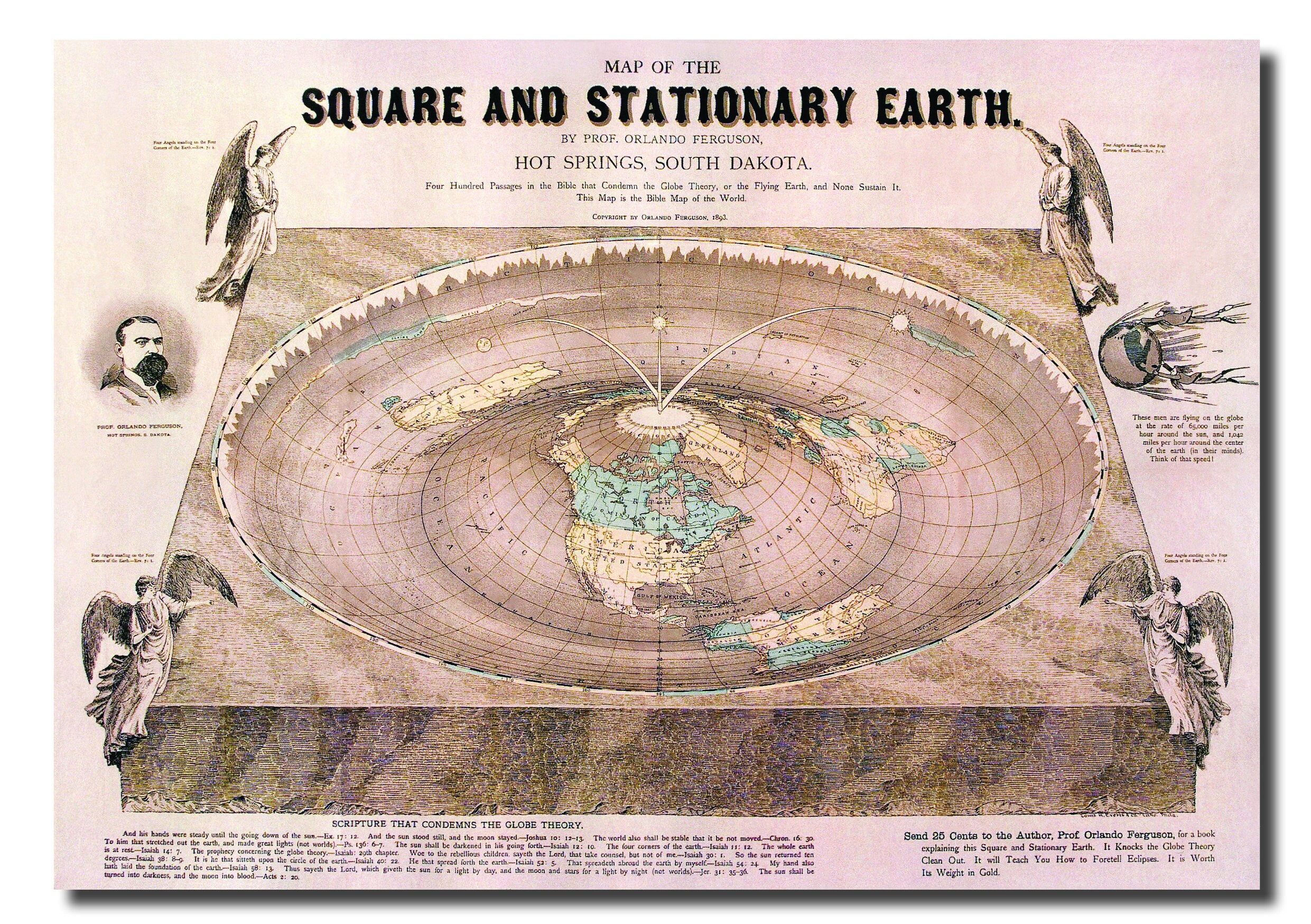 Orlando Ferguson Square and Stationary Flat Earth Map Poster - Etsy UK