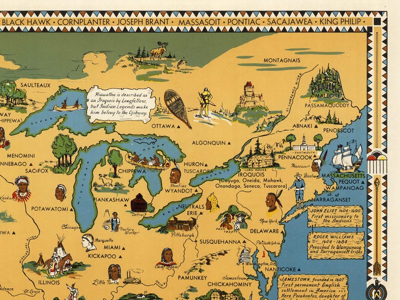 Map of Native American Tribes in the USA & Canada | Historical Tribal ...