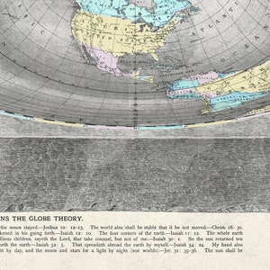 Orlando Ferguson Square and Stationary Flat Earth Map Poster, Old Map ...