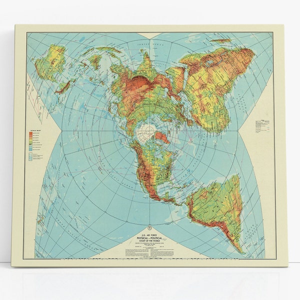 World Map Political Poster - Etsy