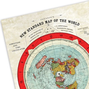 Flat Earth Map : Alex Gleason's New Standard Map of the World, Old Map ...