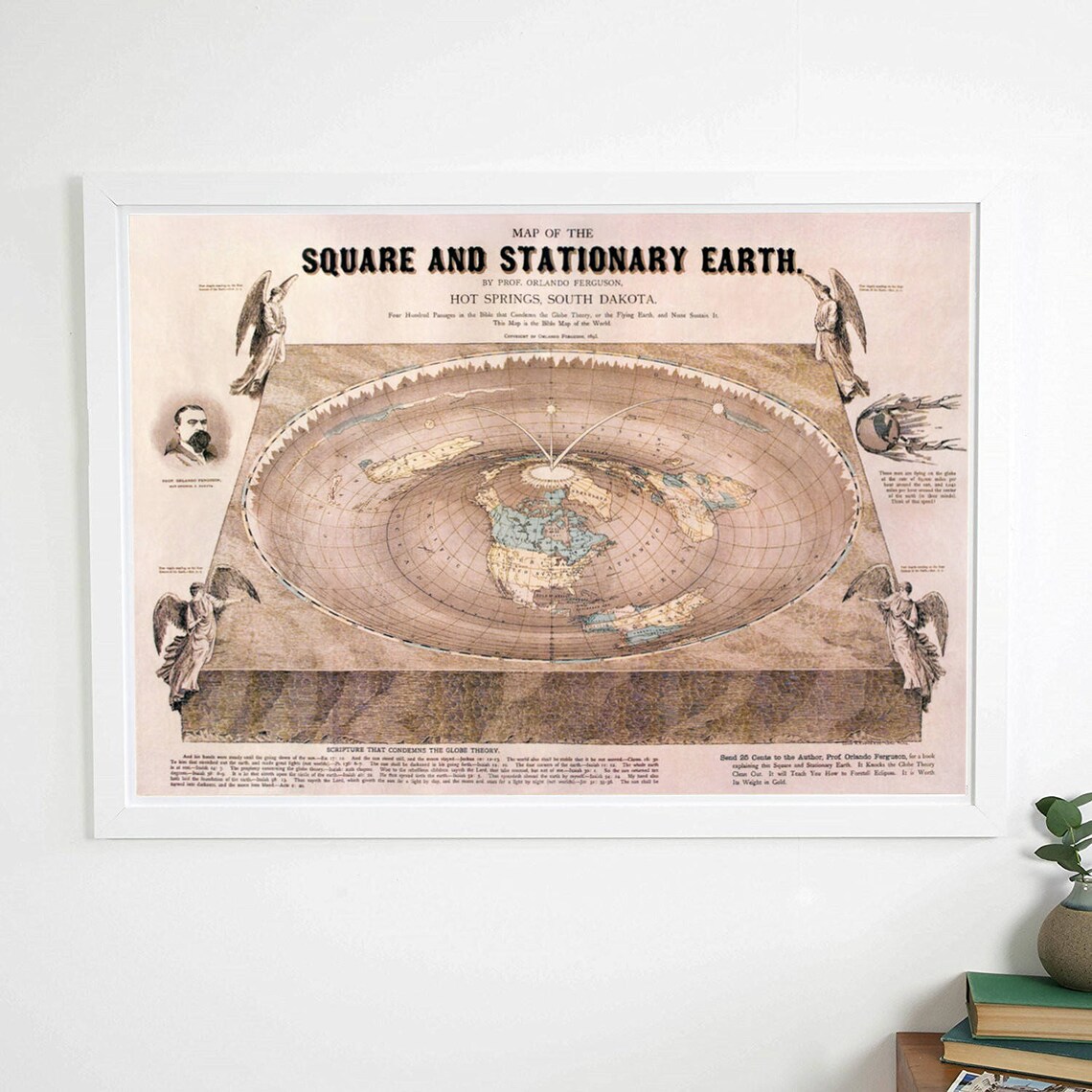 Orlando Ferguson Square and Stationary Flat Earth Map Poster - Etsy UK