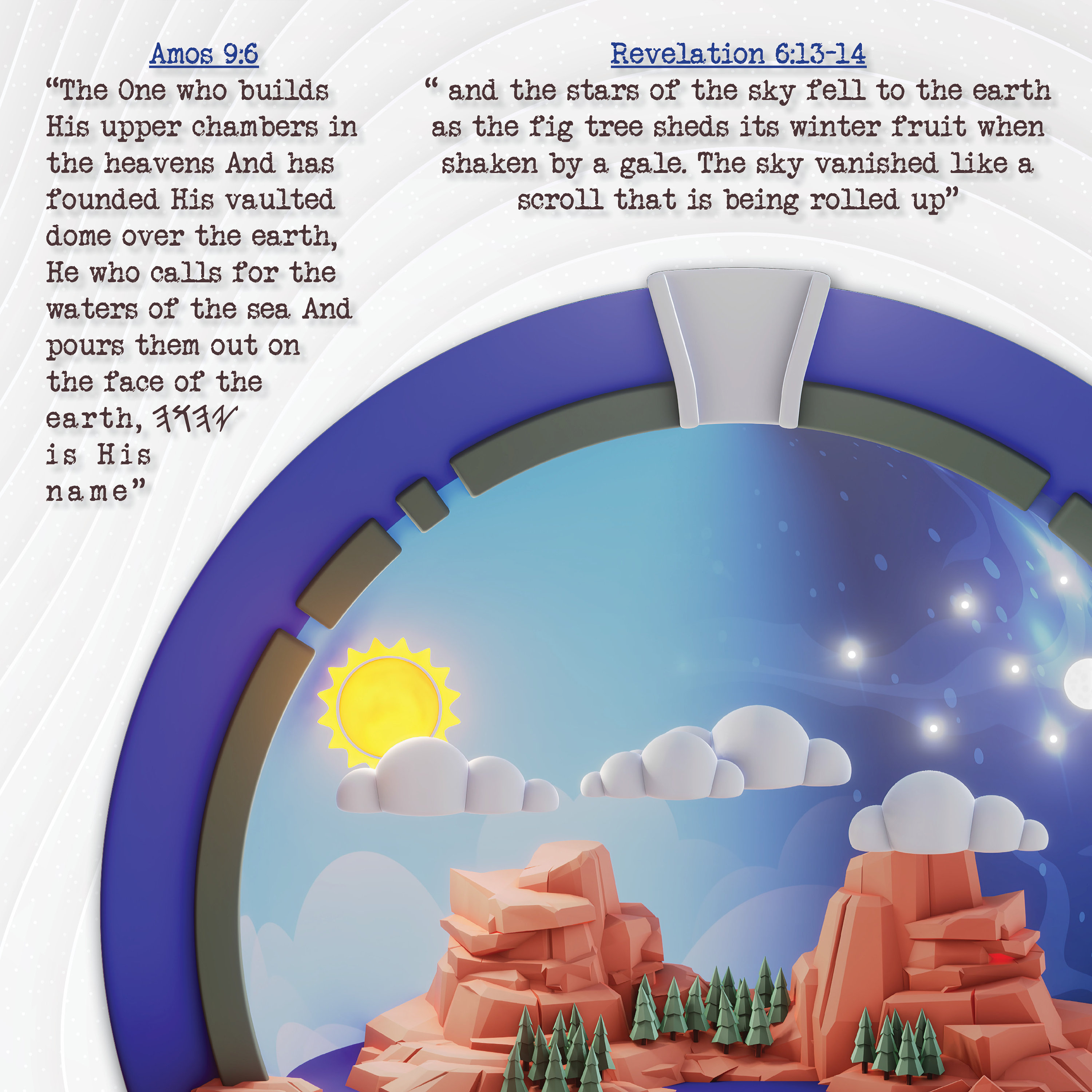 Hebrew Cosmology - Flat Earth Model With Biblical Scripture - Artistic ...