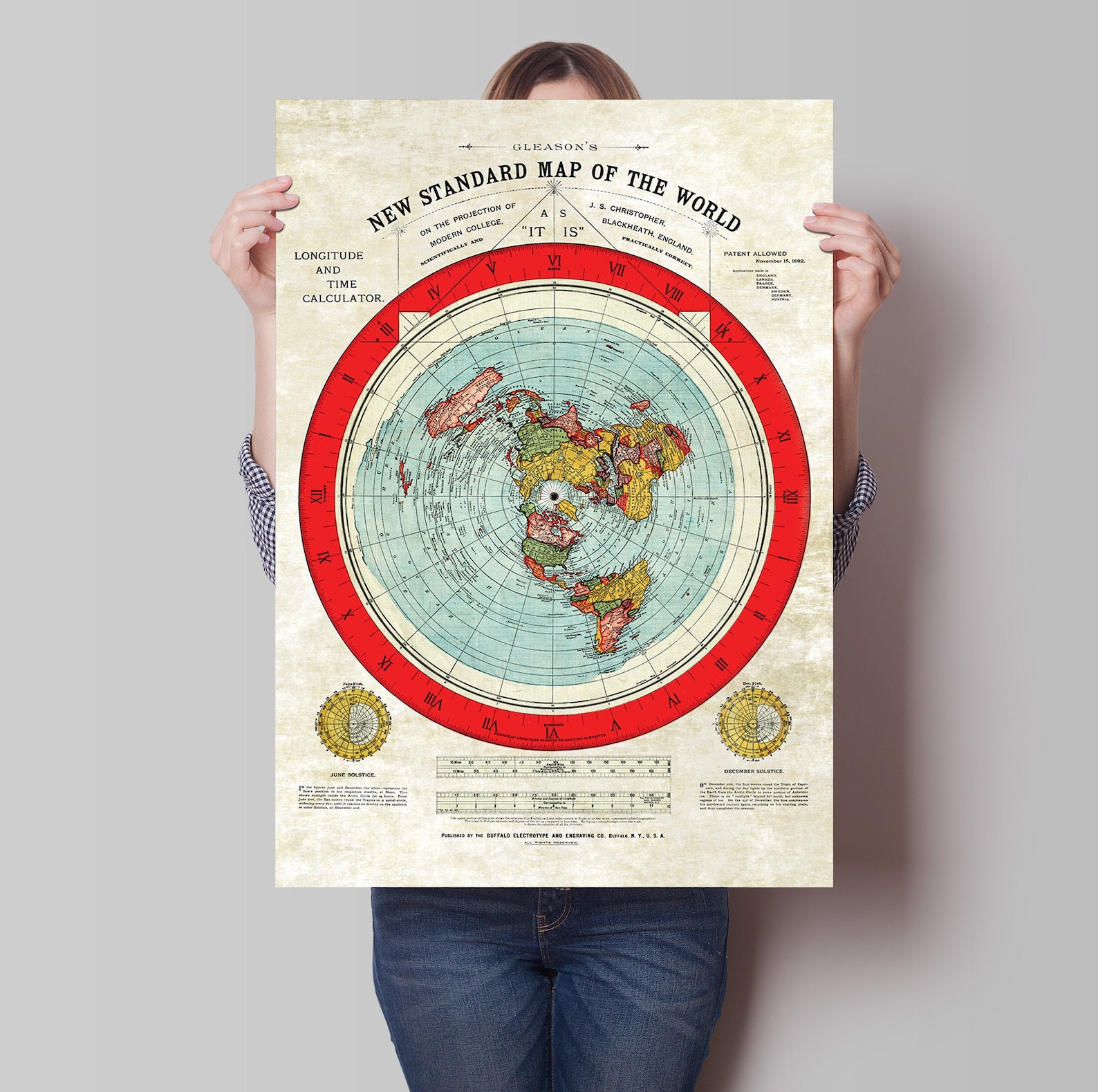 Flat Earth Map : Alex Gleason's New Standard Map of the - Etsy Canada