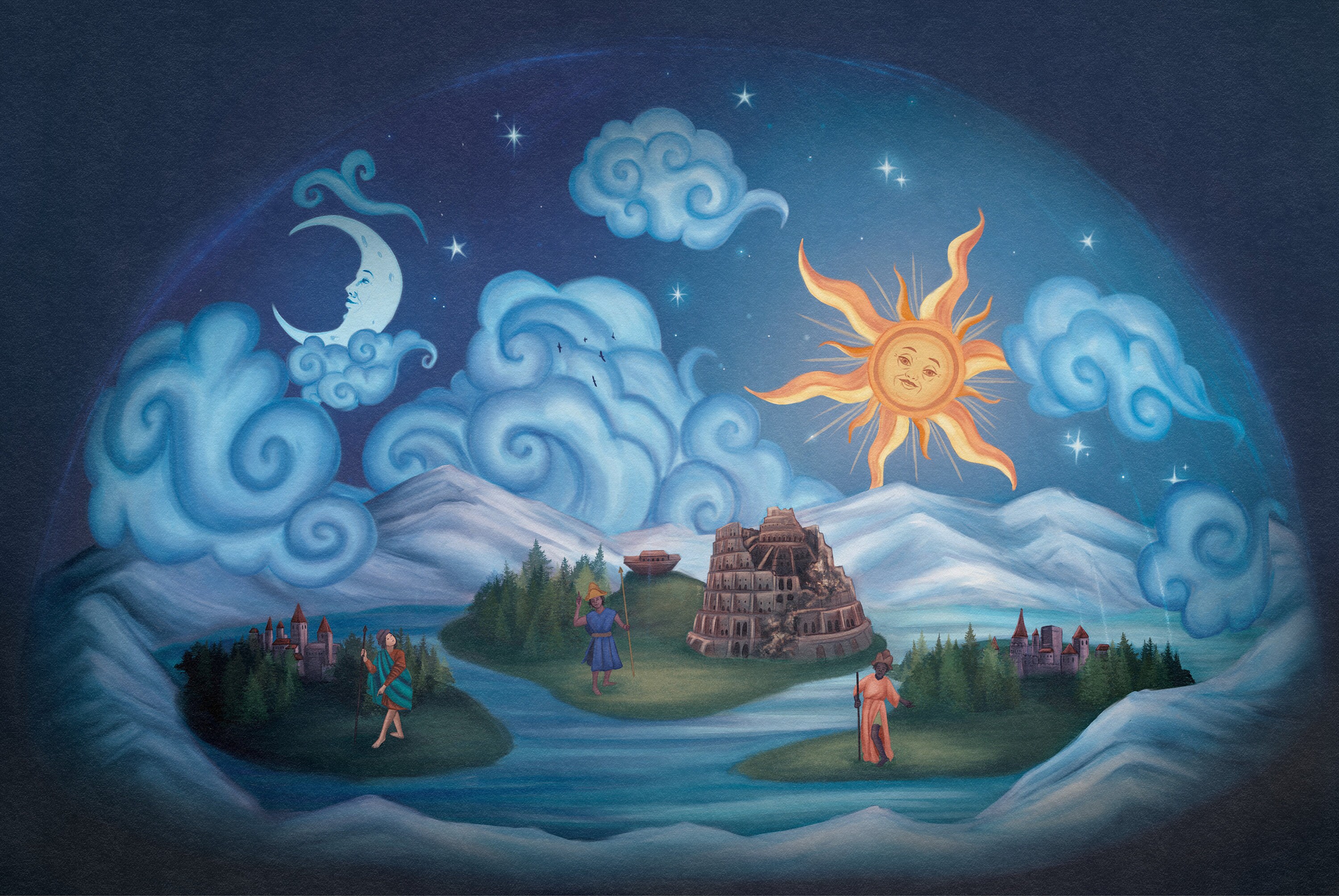 The Great Dispersion Flat Earth Art Print Under the Dome - Etsy