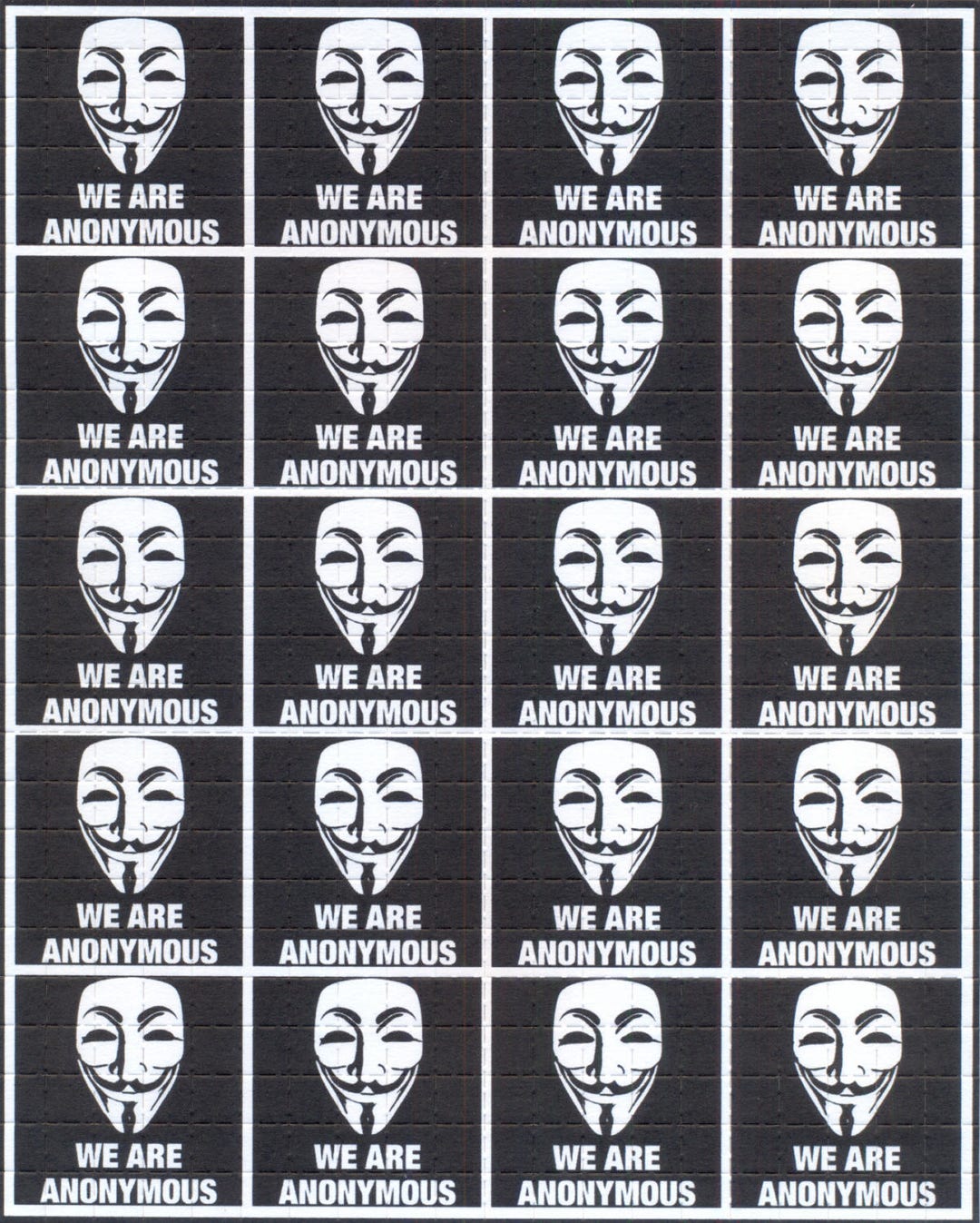Blotter Art anonymous 500 Hits - Etsy