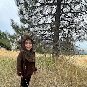 Bison Costume for Kids, Cute Buffalo or Wildebeest Halloween Dress-up ...