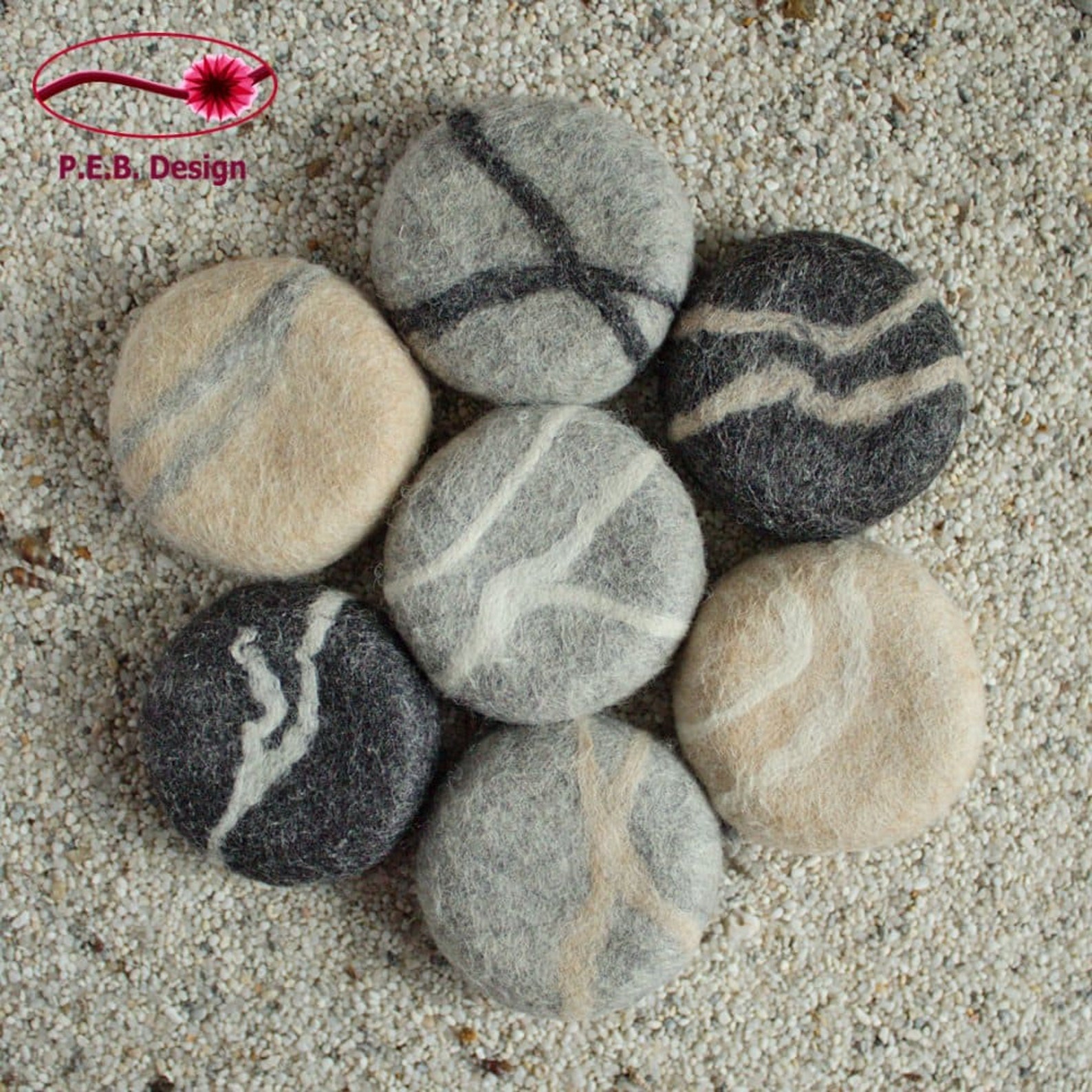 Umfilzte Seife Steinoptik, Filz-Seife, Geschenk-Seife, Bio-Seife ...