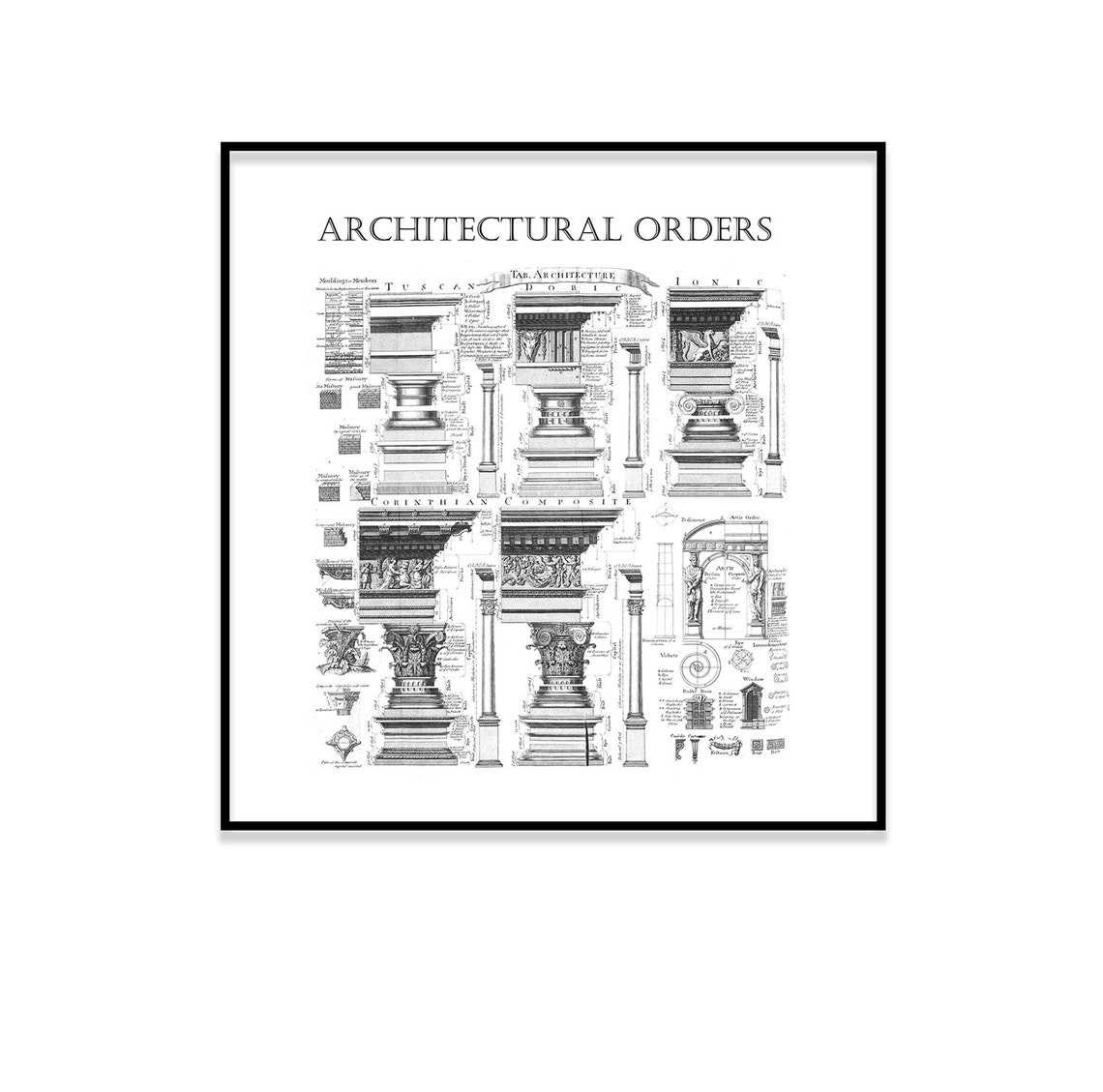 Architectural Print Classical Architectural Orders Print Etsy UK architectural-print-classical-architectural-orders-print-etsy-uk