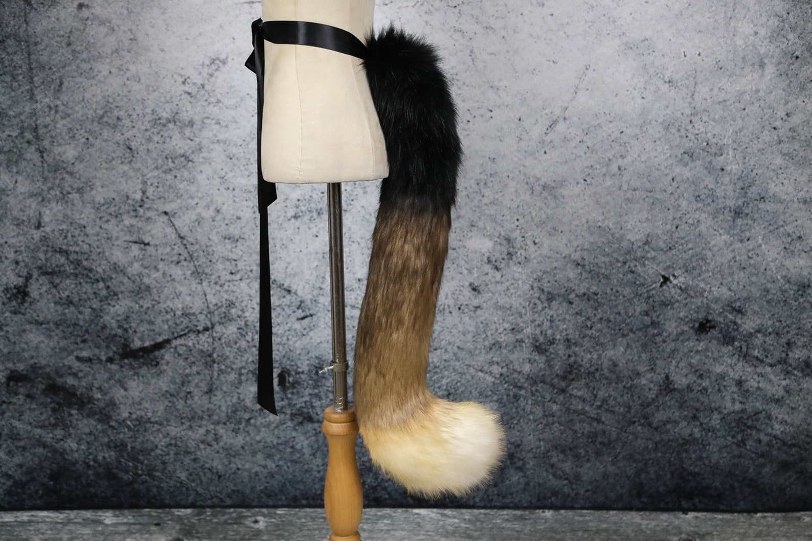 Realistic Ombré Cat Tail Faux Fur Handmade Kitty Cosplay | Etsy