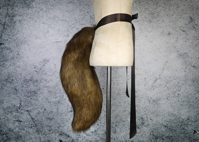 Brown Tanuki Tail MTO | Etsy