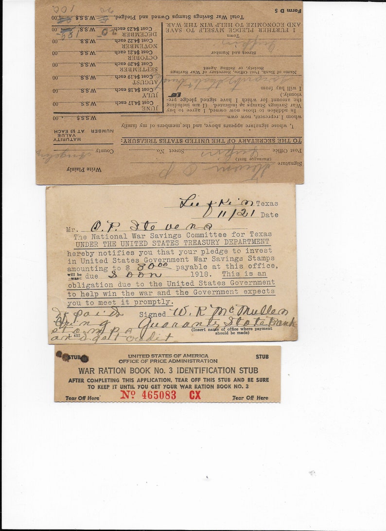 1940's War Ration Books and Paperwork Digital Files; Stamps ...