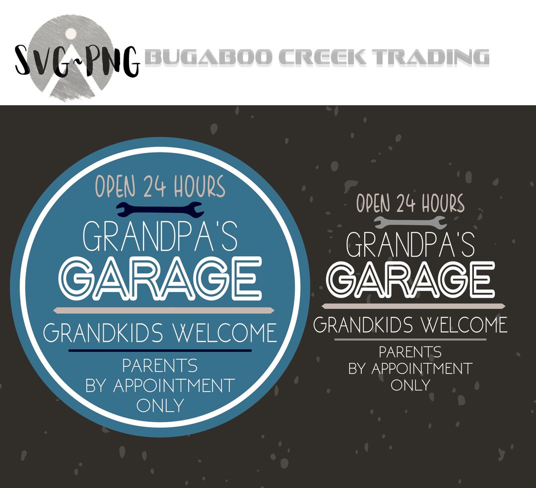 Garage Sign SVG, Grandpa's Garage Svg, Handyman PNG, Funny Grandpa Design, Father's Day, Shirt ...