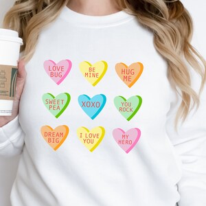 Conversation Hearts, Candy Hearts, SVG, PNG, POD, Happy Valentine's Day ...