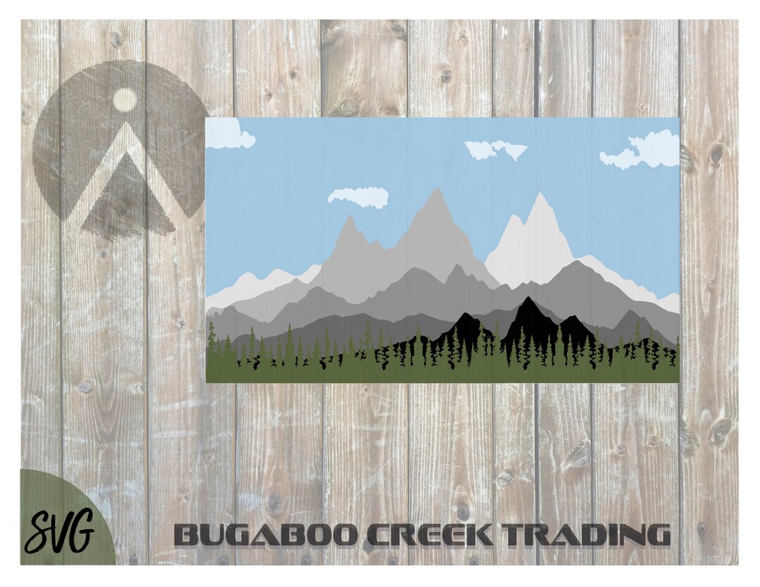 Mountain Life SVG, Springtime SVG, Mountains SVG, Laser Cut, Silhouette ...