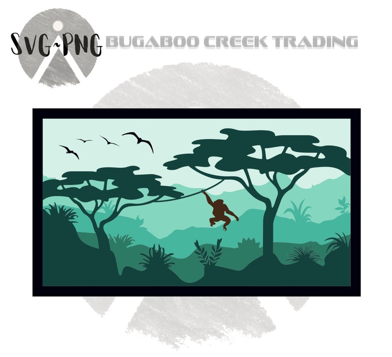 Jungle SVG, Safari Design, Tropics Design, Monkey SVG, Tree Design ...