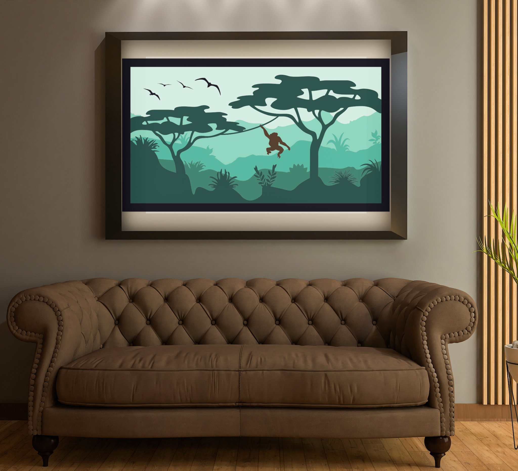 Jungle SVG, Safari Design, Tropics Design, Monkey SVG, Tree Design ...