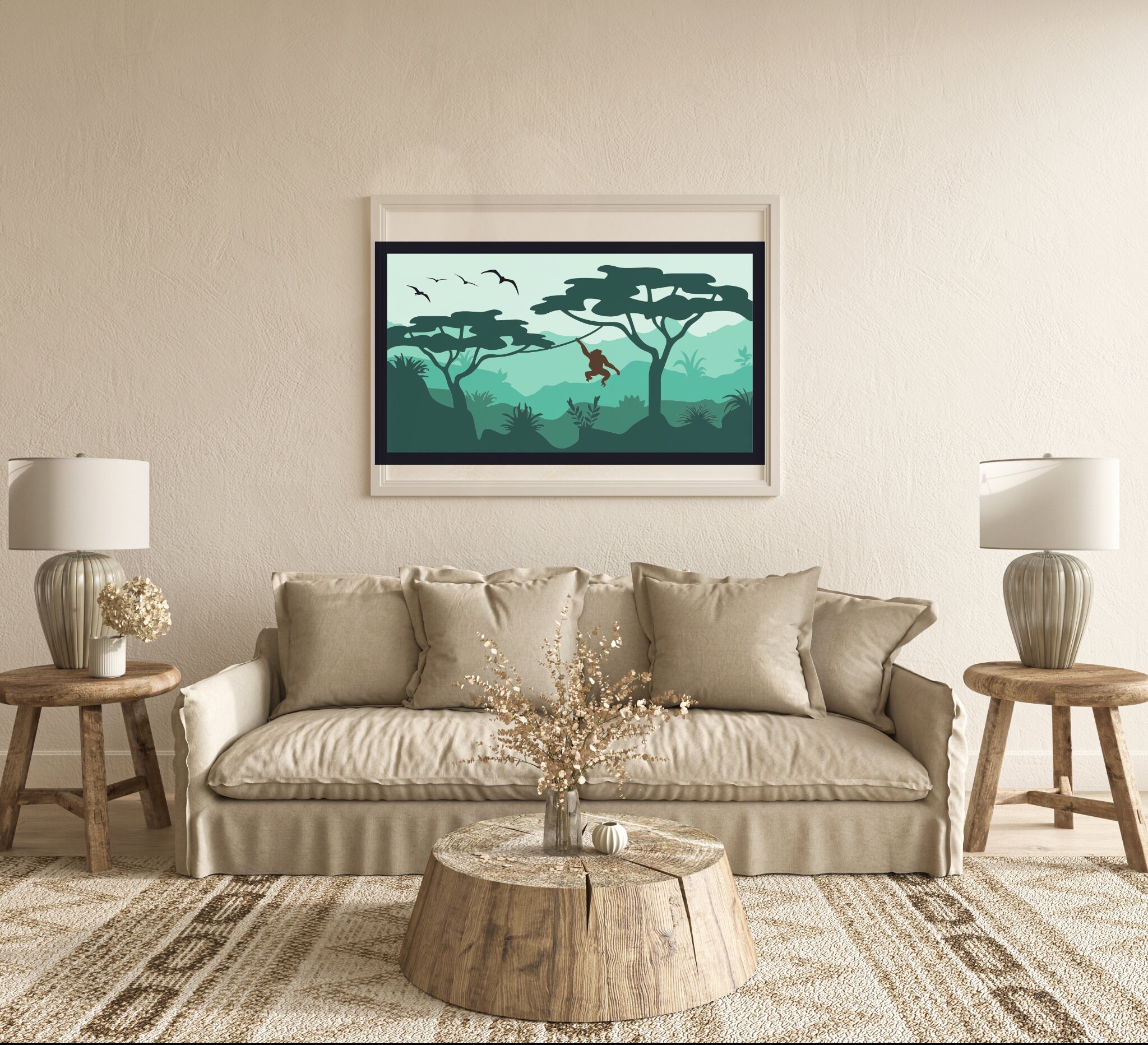 Jungle SVG, Safari Design, Tropics Design, Monkey SVG, Tree Design ...