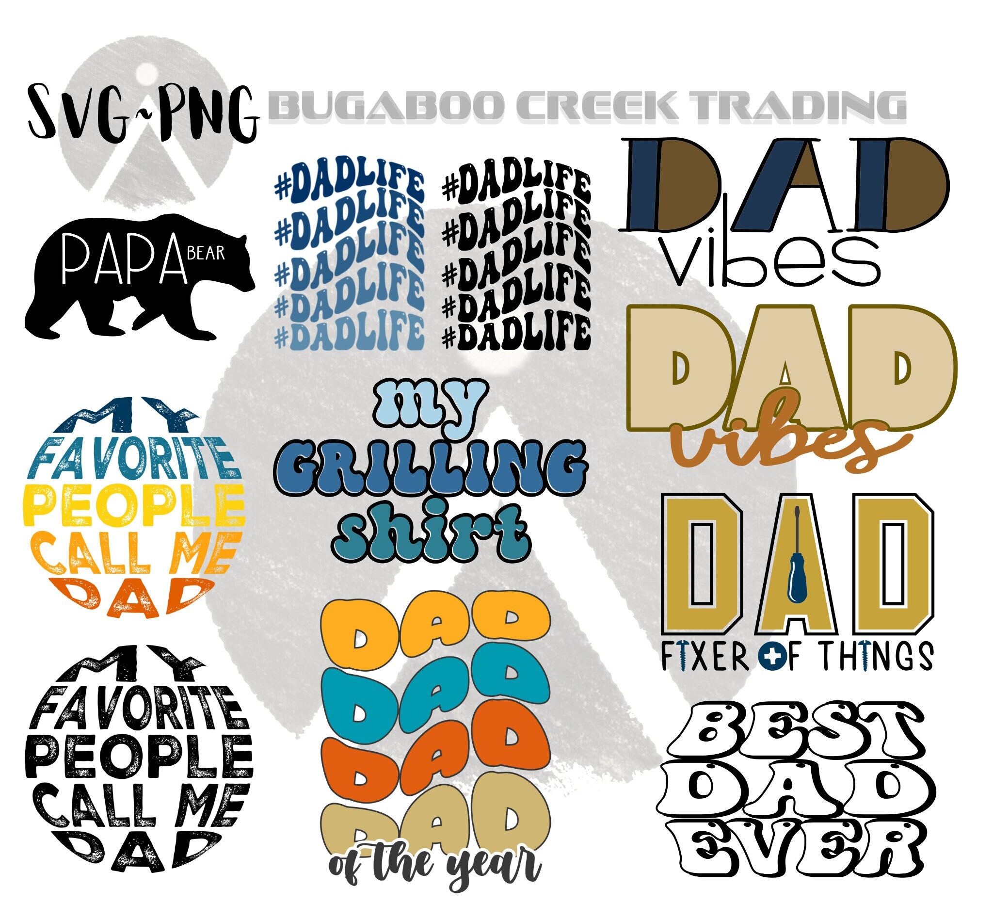 Father's Day, Bundle SVG, Bundle PNG, POD, Retro, Pops, Dad ...