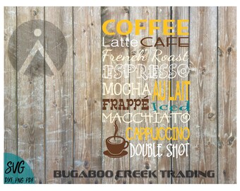 Coffee Word Art - Etsy