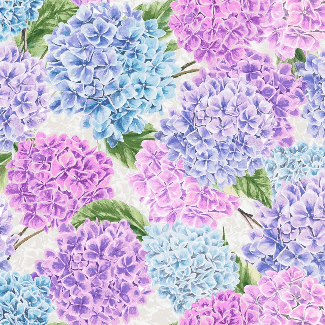 Nantucket Hydrangeas in Bloom 108" Wide Back - Windham Fabrics Summer ...