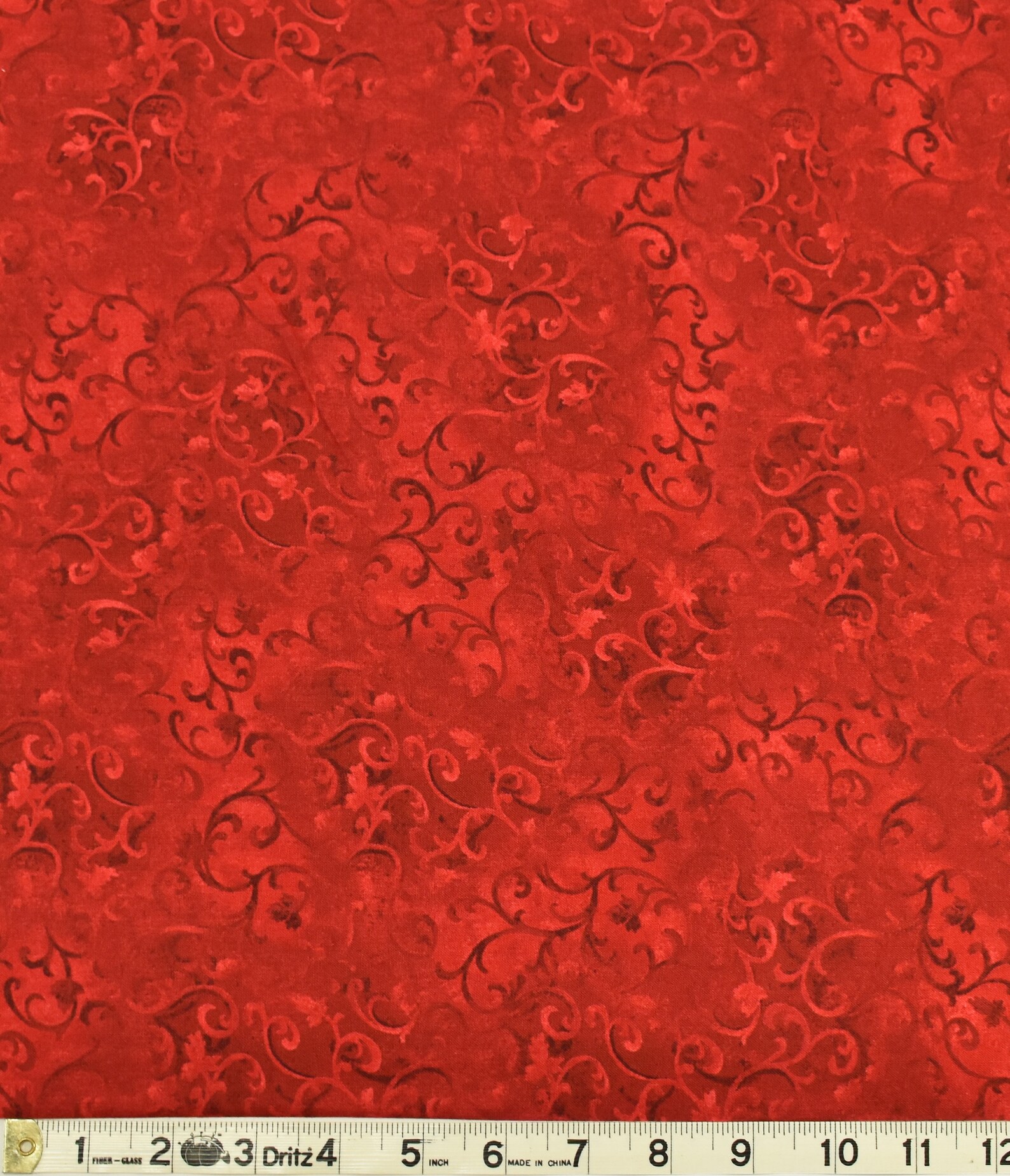 Bright Red Scroll Wilmington Prints Essentials Premium - Etsy