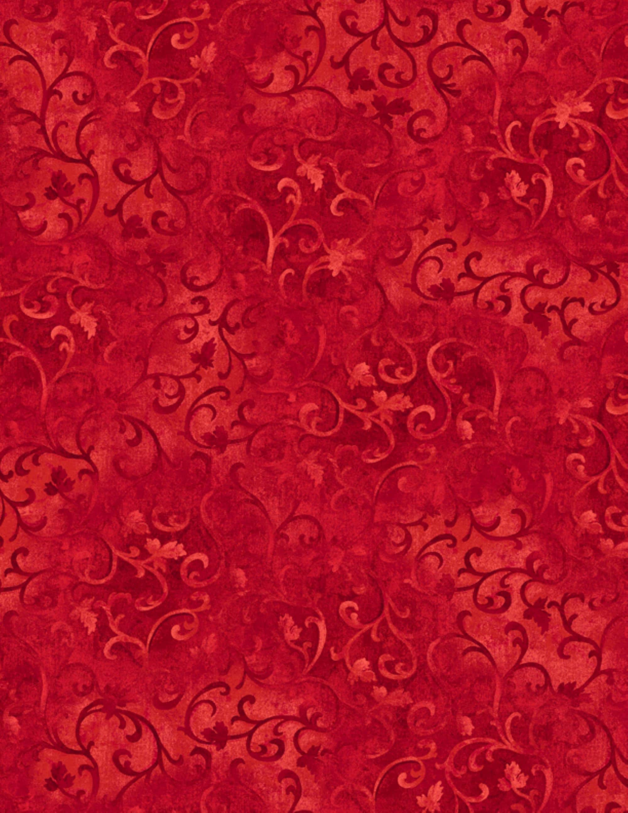 Bright Red Scroll Wilmington Prints Essentials Premium - Etsy