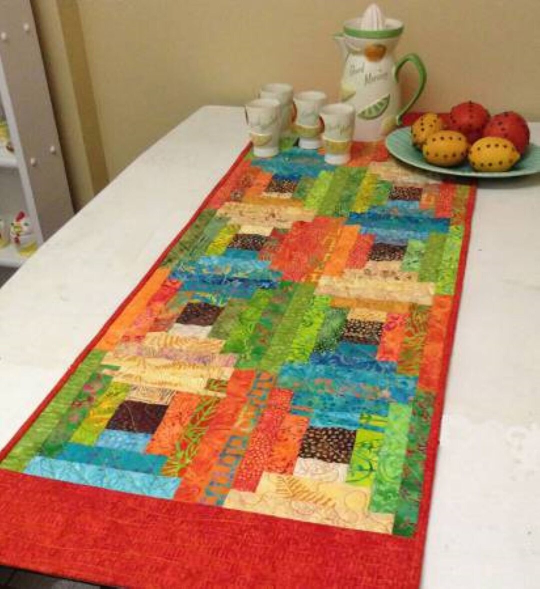 Pina Colada Table Runner Quilt Pattern - Log Cabin Quilt Pattern - Cut ...