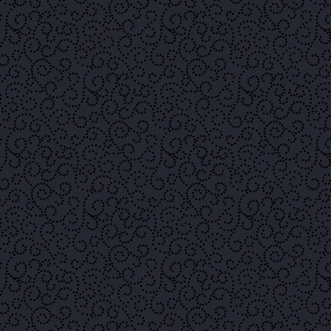 Black on Black Dotted Scroll Wilmington Prints Essentials Premium ...