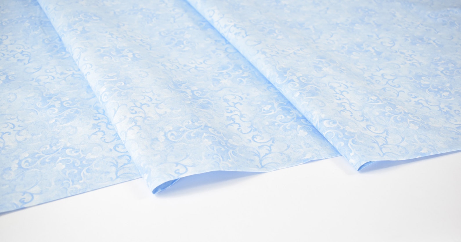 Light Blue Scroll Wilmington Prints Essentials Premium - Etsy