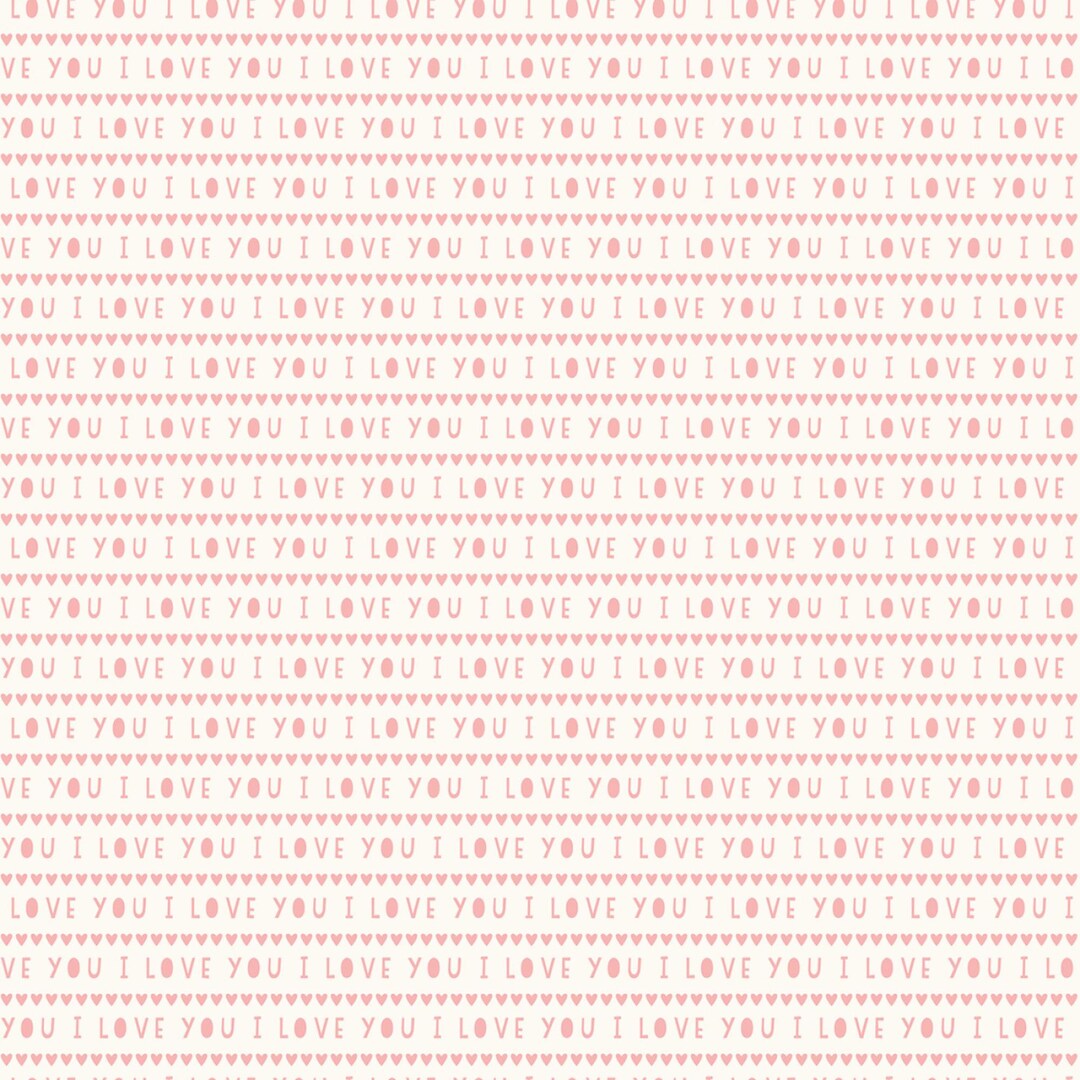 Cream I Love You - Riley Blake Designs Sweetheart C15503-CREAM - Cotton ...