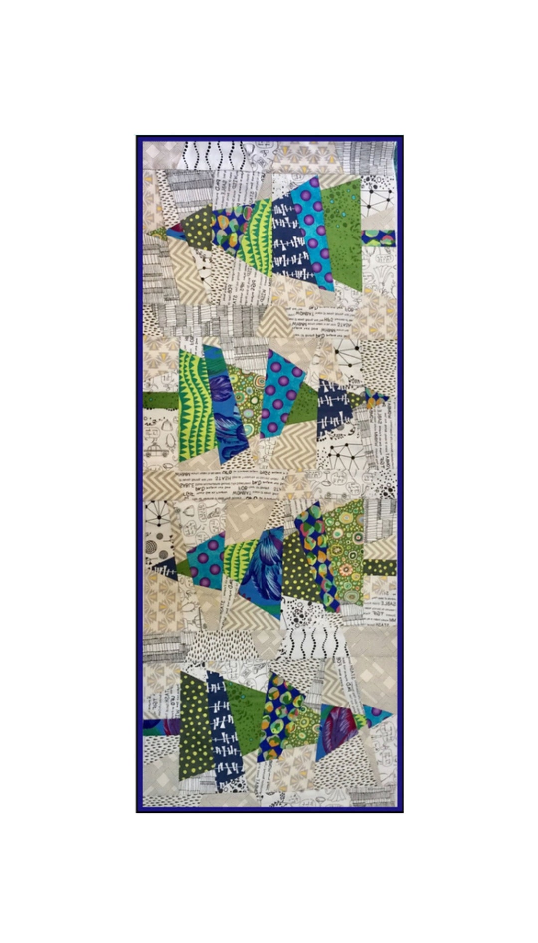 Crazy Christmas Trees Table Runner Quilt Pattern - Cut Loose Press ...