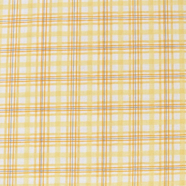 Yellow Plaid Fabric - Etsy