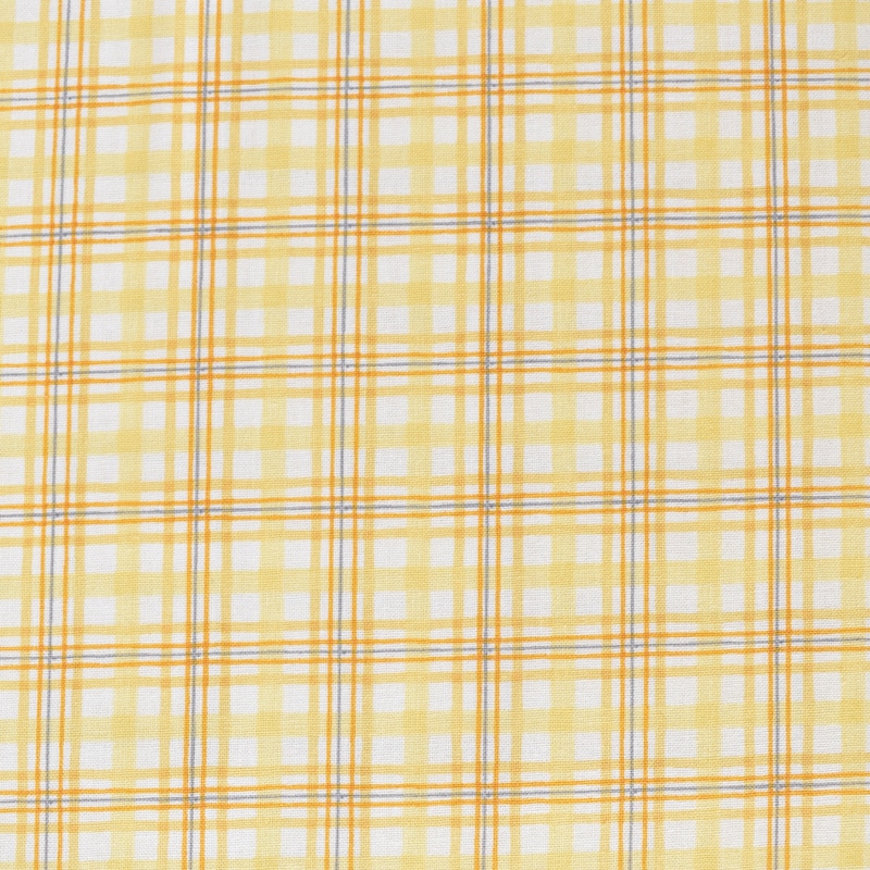Yellow Plaid Fabric - Etsy