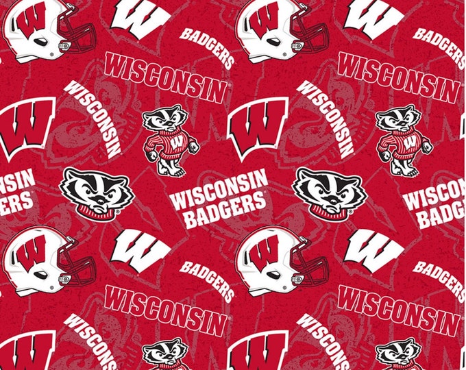 NCAA Wisconsin Badgers Tone on Tone - Sykel Enterprises Premium Cotton ...