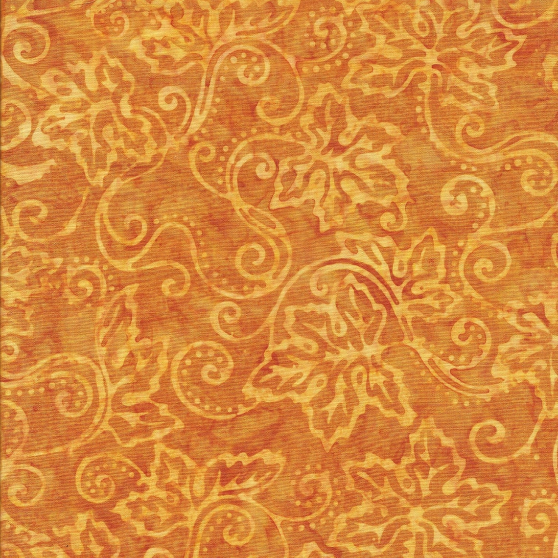 Golden Yellow Leaves Batik Marcus Fabrics Cotton Quilting - Etsy
