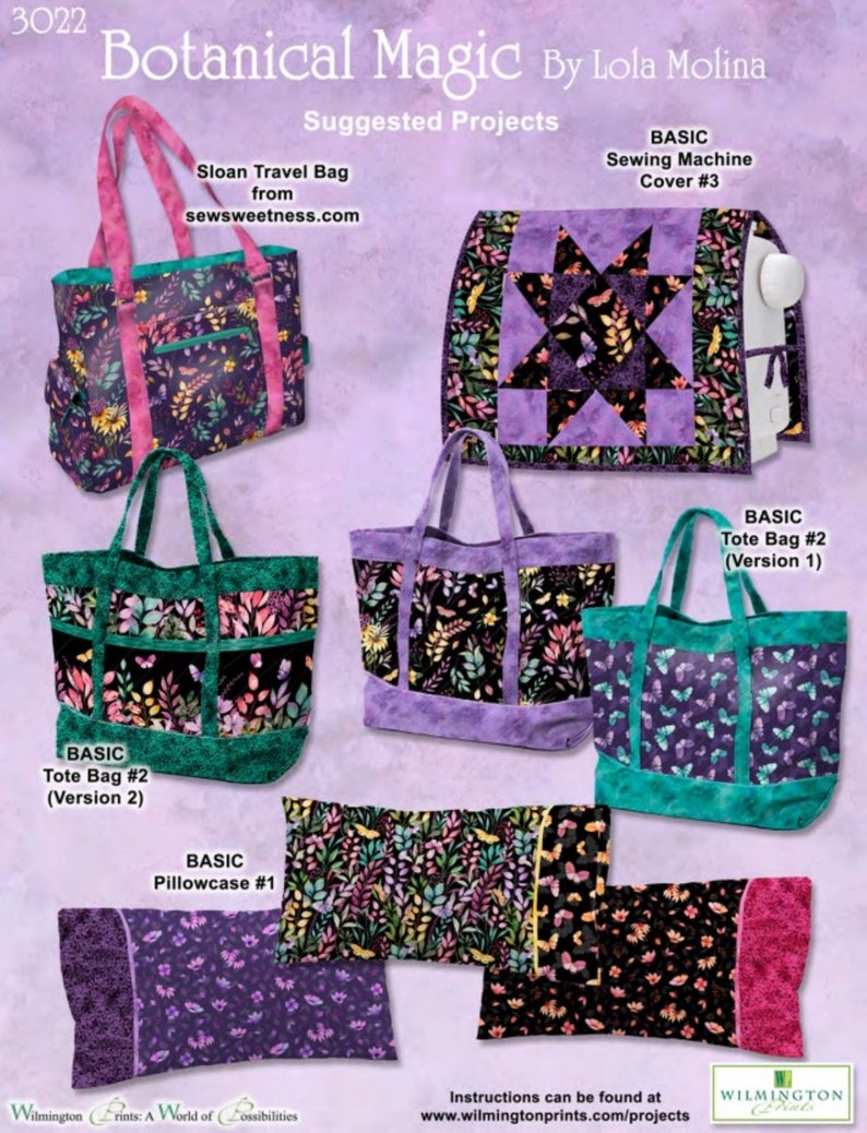 Purple Large Allover Wilmington Prints Botanical Magic - Etsy