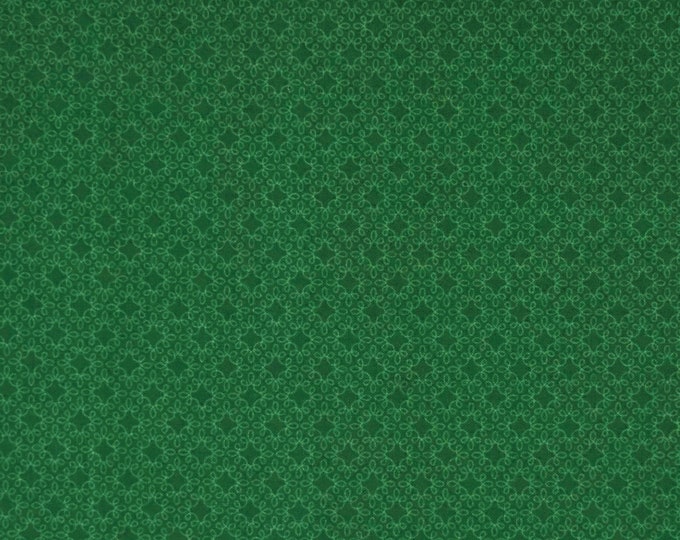 Hunter Green Filigree Geo - Henry Glass Premium Cotton Quilting Fabric ...