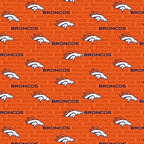 Denver Bronco Fabric - Etsy