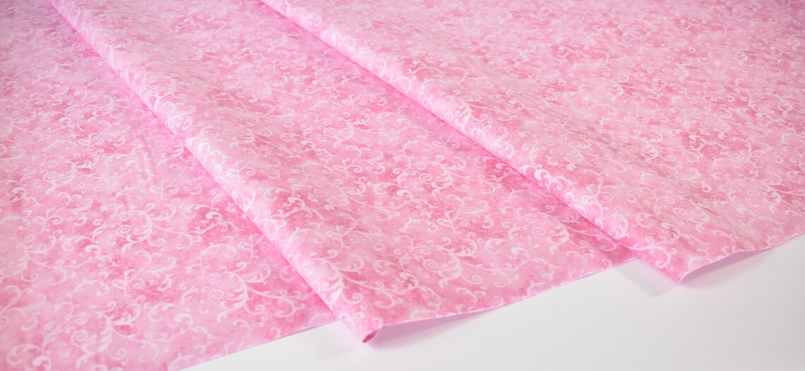 Pink Filigree Wilmington Prints Essentials Premium Cotton - Etsy