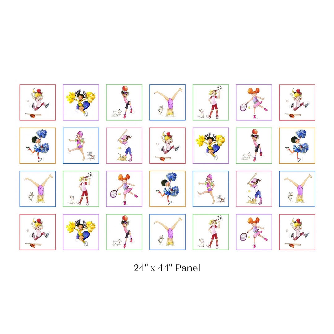 Girls Rule Panel on White - Elizabeth's Studio Premium Cotton Quilting ...