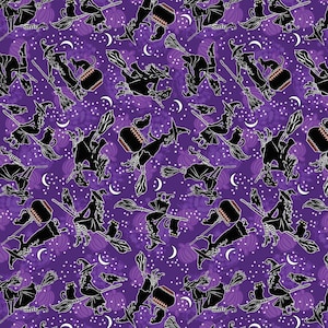 Purple Witchy Woman - Benartex Happy Haunting 14946G-66 - Premium ...