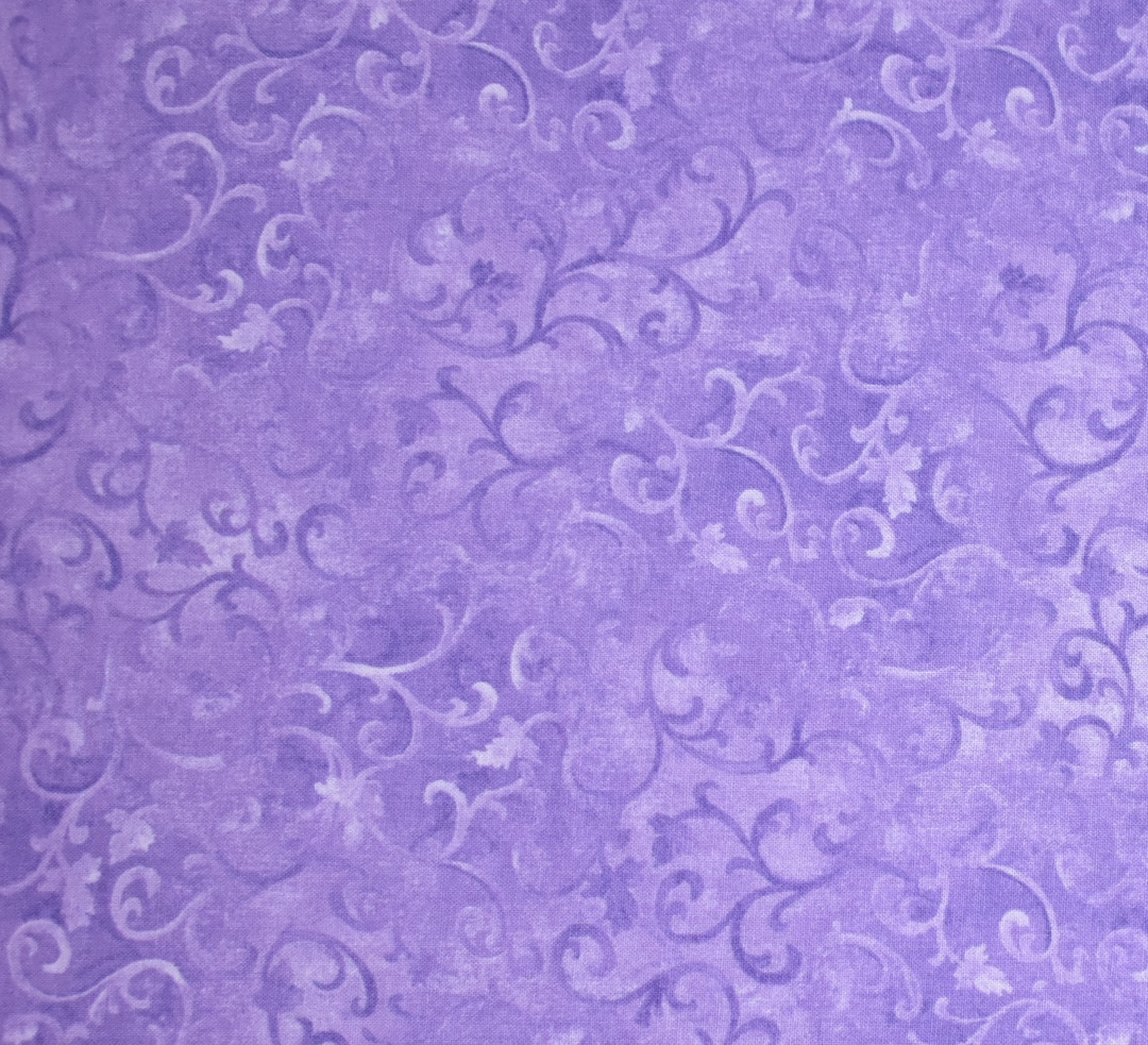 Purple Scroll - Wilmington Prints Essentials Premium Cotton Quilting ...