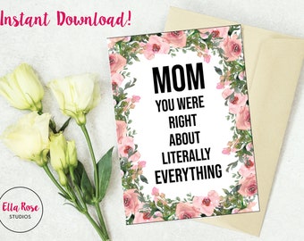 You Were Right Card - Etsy