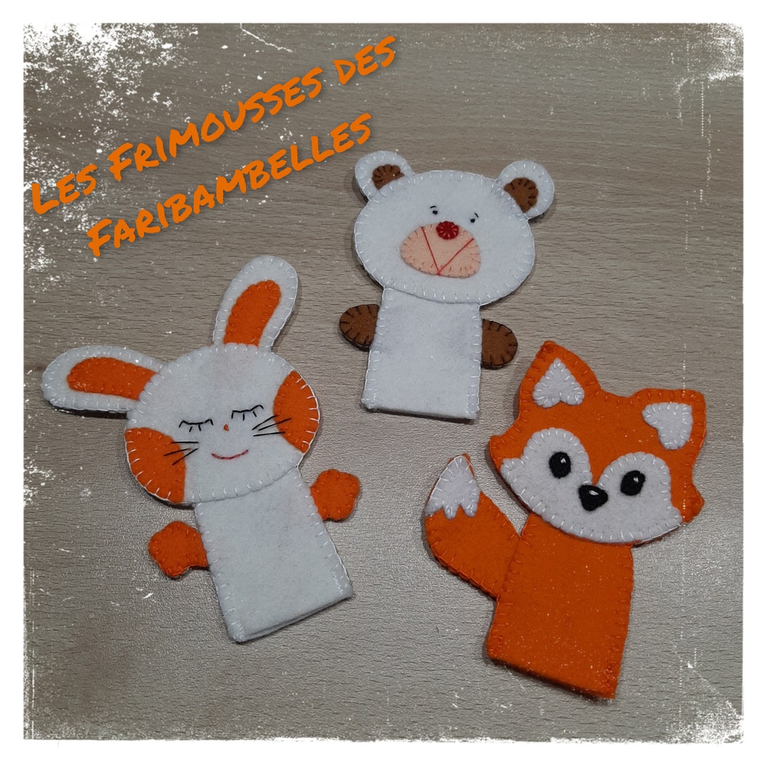 Set of 3 Finger Puppets on the Theme of the Forest Gift Idea for ...